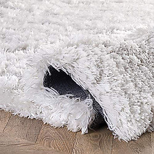 nuLOOM Kristan Hand Tufted Shag Area Rug, 4' x 6', Ivory