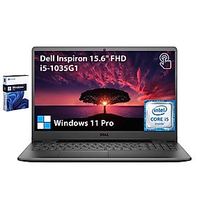 Dell Inspiron 15.6" FHD Touchscreen Business Laptop, Core i5-1035G1 (Beats i7-7500U) Up to 3.6GHz, Windows 11 Pro, 16GB RAM, 1TB SSD, AC WiFi, Bluetooth, Media Card Reader
