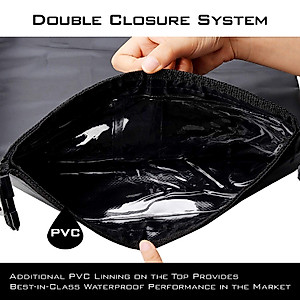 KastKing Dry Bags,100% Waterproof Storage Bags,Military Grade Construction for Swimming,Kayaking,Boating,Hiking,Camping,Fishing, Biking,Skiing,Black,30L