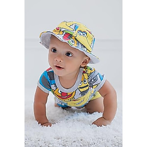 Sesame Street Bert and Ernie Oscar the Grouch Big Bird Infant Baby Boys Romper and Hat Gray 12 Months