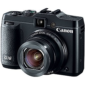 Canon PowerShot G16 12.1 MP CMOS Digital Camera with 5x Optical Zoom and 1080p Full-HD Video Wi-Fi Enabled(Renewed)