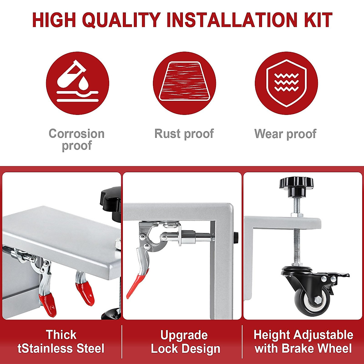 KodMtiz Door Installation Kit, Heavy Duty Door Board Dolly for 1-3/8" and 1-3/4" Pre-Hung, Slab, and Front Doors, Stainless Steel Installation Tool Kit for Commercial & Residential Use