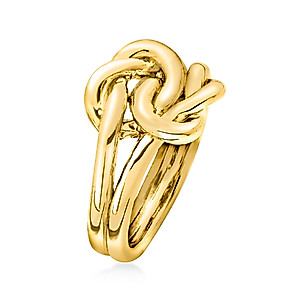 Ross-Simons Italian 18kt Gold Over Sterling Love Knot Ring. Size 6