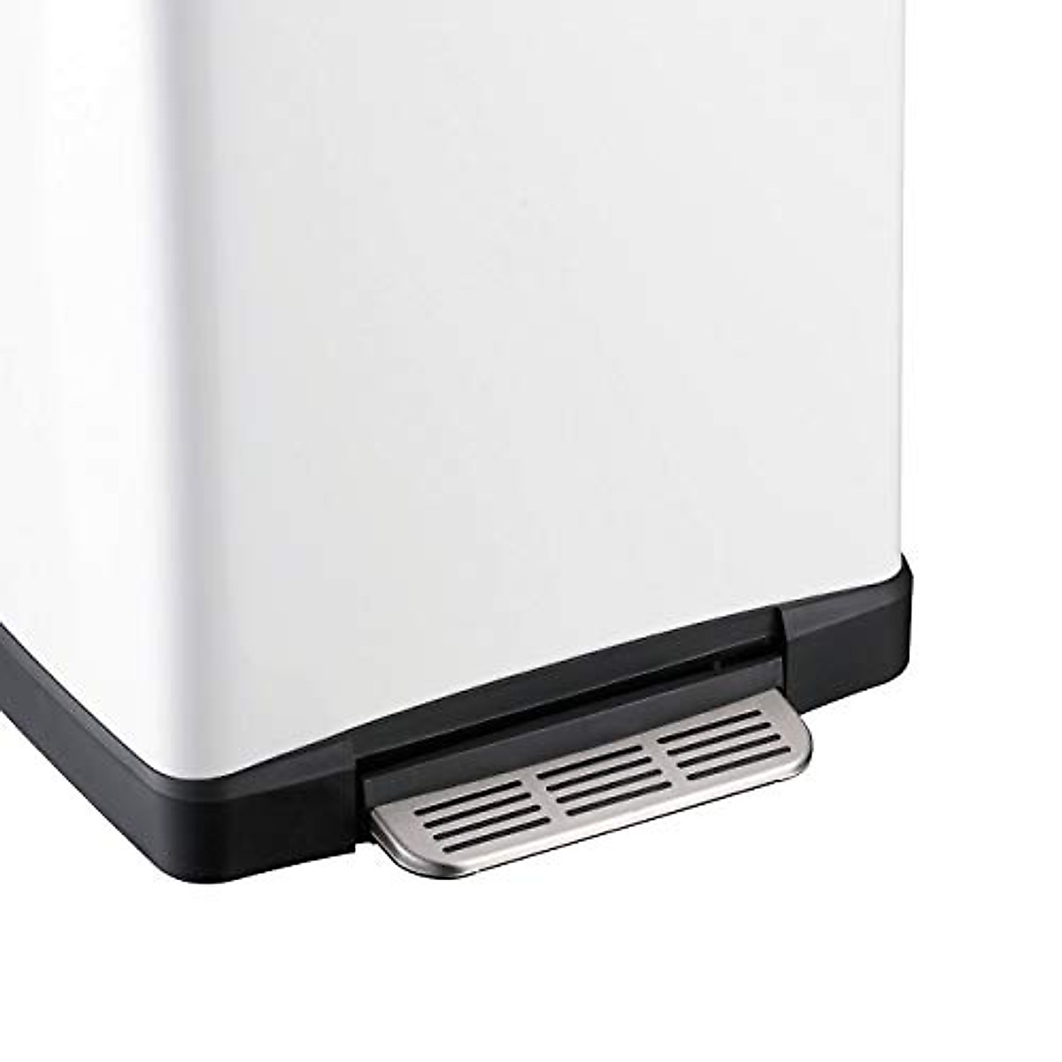 WESCO 381411-02 Pedal Trash Can, Red, Size: 13.6 x 15.9 x 25.6 inches (34.5 x 40.5 x 65 cm), Kitchen Pedal Bin, Double