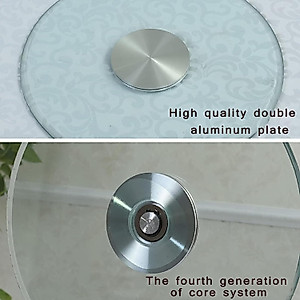 Lazy Susans Turntable Glass Lazy Susan Serving Turntable, 50-120cm, 360-Degree Free Rotating Anti-tilt Spinning Dining Table Centerpiece ， Serving Platters For Kitchen Dining Table Hotel (Color : Gol