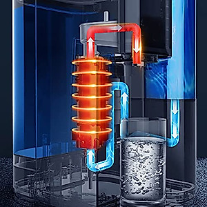 Top Loading Countertop Water Cooler Dispenser,550W Electric Hot Cold Water Cooler Dispenser,5 Gallon PP Material Compact Mini Desktop/Countertop Water Cooler Dispenser for Homes, Kitchens, Offices,etc