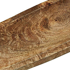 Creative Co-Op Boho Oval Wood, Natural Tray