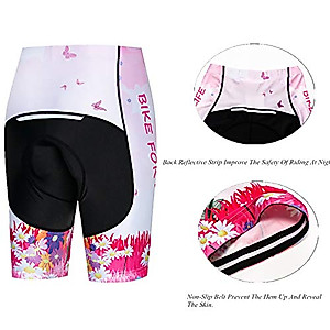 Womens Bicycle Shorts for Cycling with 3D Padded Women Cycling Shorts Breathable Shockproof