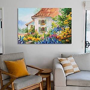 Abstract Impressionist Oil Painting Landscape Wall Art Wall Art Paintings Canvas Wall Decor Home Decor Living Room Decor Aesthetic 08x12inch(20x30cm) Frame-Style