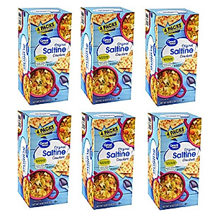 Pack of 6 - Great Value Original Saltine Crackers, 4 Count, 16 oz
