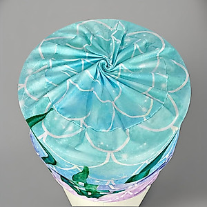 ittsmnt Cylinder Plinth Covers Underwater Mermaid Themed Pedestal Covers Glitter Seaweed Scales Baby Shower Girls 1st Birthday Party Cake Table Decor Banner