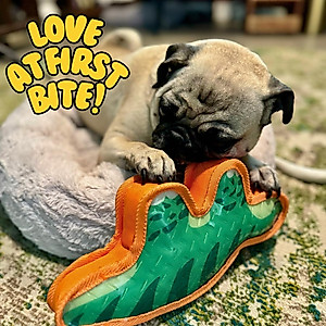 Tater's Dino Pals -Dog Chew Toys for Aggressive Chewers, Indestructible Dog Toys for Aggressive Chewers, Tough Dog Toys for Large Dogs, Squeaky Dog Toys, Strong Dog Toys, Super Chewer - Large - Green