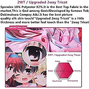 Looxx Maou Gakuin No Futekigousha：Misha Necron 21110 Anime Pillow Cover/Body Pillowcase, Double-Sided Pattern Peach Skin/2wt Throw Pillow Case, Anime Fans' Favorite Cushion Cover