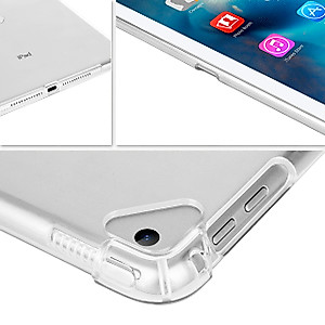 KIQ Case for iPad 9.7 5th 6th Gen, TPU Skin Protection Anti Slip Lightweight Cover for Apple iPad 9.7 2017/2018 5th & 6th Generation Air 1 2 Pro 9.7[Clear]