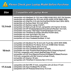 MOSISO PU Leather Laptop Tote Bag for Women (17-17.3 inch), Black