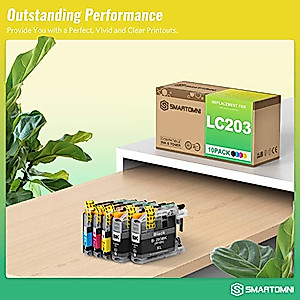 S SMARTOMNI Compatible LC203 LC201 Ink Cartridge Replacement for Brother LC203 XL LC201 XL for MFC-J460DW J480DW J485DW J680DW J880DW J885DW J4320DW J4420DW J4620DW J5620DW J5520DW J5720DW (10 Pack)