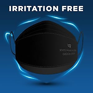 Breatheze KN95 Face Masks Made In USA FDA Registered - Disposable KN95 Mask - 3D Style, 10-pack Black