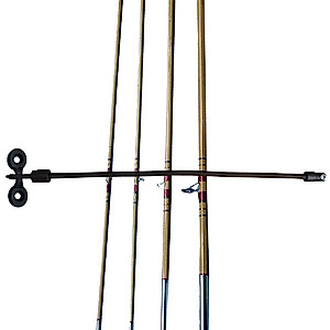 Yundxi 2 Sets Fishing Rod Tamer Straps Holder with Screws Surfing Rod Strap Belt Deck Mount Connector Boat Pole Holder for Surfboard Kayak Boating Marine Fishing