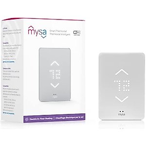 Mysa Smart Thermostat for Electric in-Floor Heating | High Line Voltage Heating, Class A GFCI Temperature Sensor, Works with Smart Assistants, Control Remotely with Phone/Tablet, Quick & Easy Install