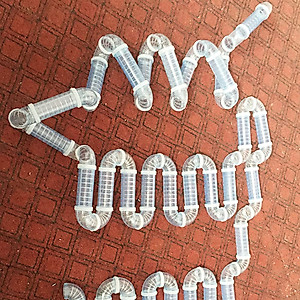 Honrane Pet Tunnel Collapsible Tube Toy Tunnel, Transparent Hamster Rat Squirrel Cage Tunnel Tube Climbing Toy Small Pet Supply Pink