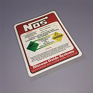 Car Sticker Motorcycle Oil Tank Decals Vinyl Reflective for NOS Tuning Racing Nitrous Oxide Racing 12x9.6cm