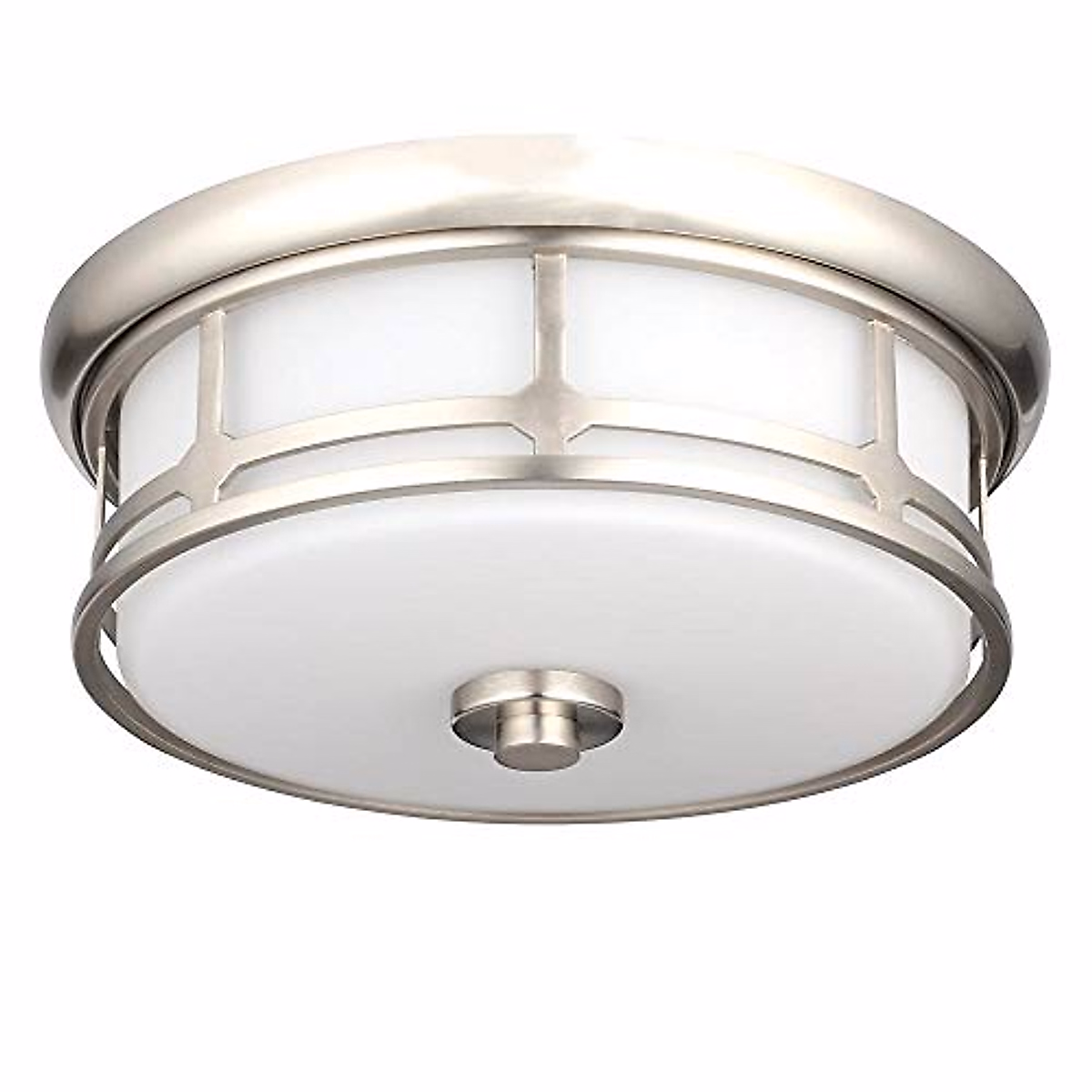 Home Decorators Collection 14 in. Brushed Nickel LED Flushmount