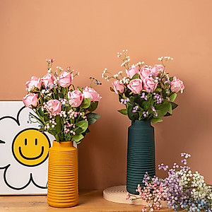 Hawesome 10 Pcs Babys Breath Artificial Flowers Gypsophila Real Touch Flowers Fake Bouquet Home Wedding Garden DIY Decor(Purple)