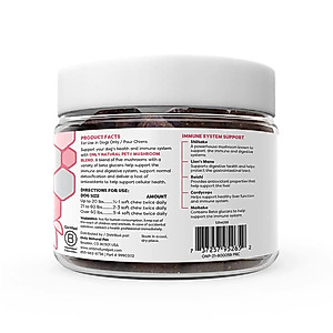 Only Natural Pet Mushroom Blend Immune System Support Supplement for Dogs - Boost Healthy Cellular, Digestive, & Liver Function - Multivitamin Beta-Glucan & Antioxidant - Bacon Flavor 60 Soft Chews