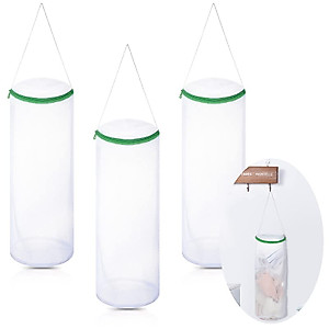 Socks Mesh Wash Bag Hanging Mesh Laundry Bag with Zipper Sock Laundry Bag for Washing Lingerie Bag Underwear Washing Bags for Clothes Bras Dorm Home(3 Pieces)