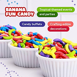 Bananas Runts Candy - 1200 psc 1.7 lb Hard Candy Bulk Gumball Machine Refills - Banana Candy for Cake Decorations Goody Bags Party Favors - Crazy Bananas Assorted Easter Basket Stuffers Pinata Candy