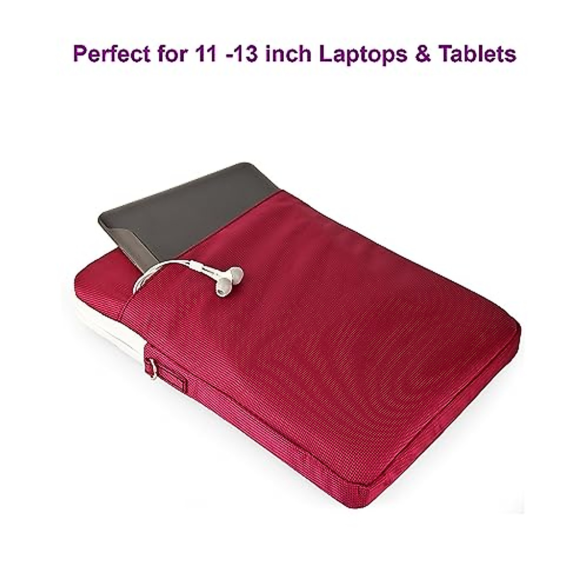 Universal Padded Crossbody Messenger Laptop Tablet Sleeve Bag for 12 inch ASUS ZenBook 13; Acer Chromebook Spin 713; HP Elite Dragonfly