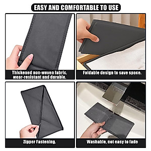 Large Storage Baskets and Drawer Organizer Set - 2 Fabric Shelf Baskets 14"x10"x9.5" & 6 Foldable Closet Divider Bins, Dark Grey - Collapsible Bins for Clothes, Toys, Nursery, Underwear