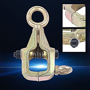 5 Ton Wide Mouth Auto Car Body Repair Tool Electromechanical Maintenance Steel Material Ergonomic Design Self-tightening Pull Clamp Dent Puller 2 Way Gold Frame