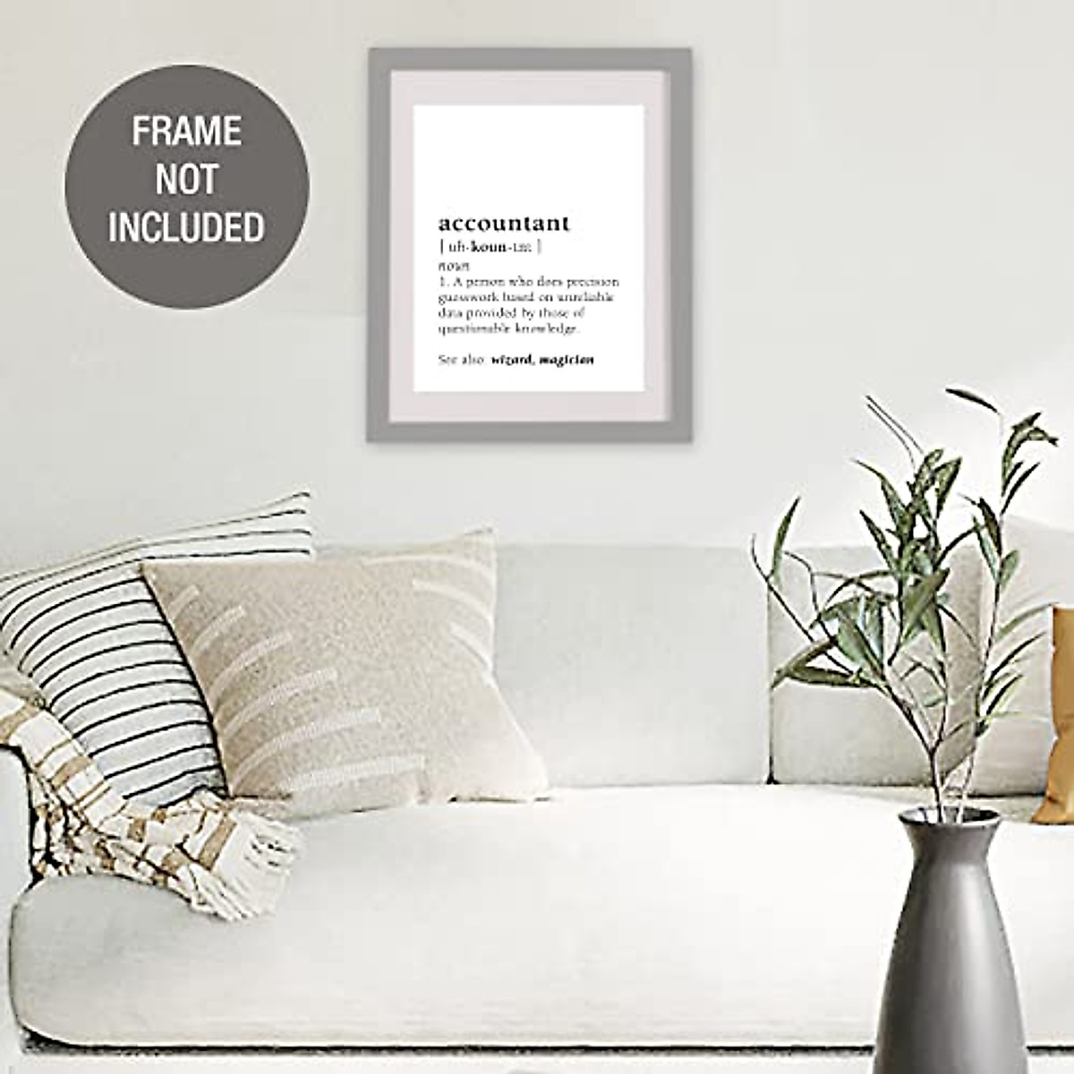 Funny Accountant Definition Unframed Photo Print - Unique Wall Art Decor (8 x 10 Inches)