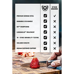 Dalstrong Paring Knife Set 3pc- Gladiator Series - Forged German High-Carbon Steel - G10 Handle - Sheaths Included - Kitchen Knife -Giftable Paring Knife Set - NSF Certified