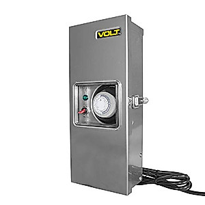 VOLT Fat Boy 12V Brass LED Outdoor Spotlight 6-Pack Kit (Bronze) with 150W Low Voltage Transformer