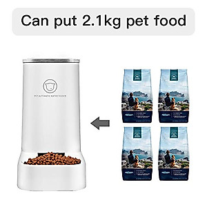 XingCheng-Sport Automatic Pet Feeder Small&Medium Pets Automatic Food Feeder and Waterer Set 3.8L, Travel Supply Feeder and Water Dispenser for Dogs Cats Pets Animals (Food)