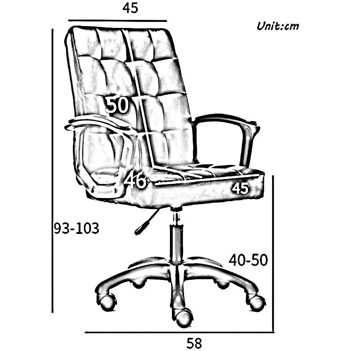 SHAWLA Chairs Mid-Back Flannel Adjustable Computer Office Desk Chair Lifting Study Chair (Color:Black)