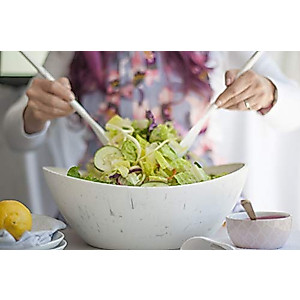 Architec EcoSmart EcoMarble Serving Bowl, 3qt BPA-Free Recycled Plastic, Made in The USA