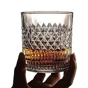classic whisky Glasses Whiskey Glass for Scotch, Bourbon, Liquor and Cocktail Drinking Gift - Set of 4