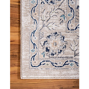 Unique Loom Oslo Collection Area Rug - Osterbro (10' x 13' 1" Rectangle, Beige/ Light Brown)