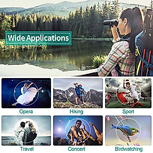 POLDR 12X25 Small Binoculars with Clear Vision, Pocket Binoculars Compact for Adults Theater Concert Opera Travel Bird Watching