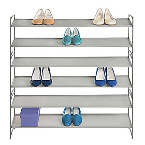 Lynk Vela Stackable Shoe Shelves 2 Tier - Shoe Rack Shelf - Platinum