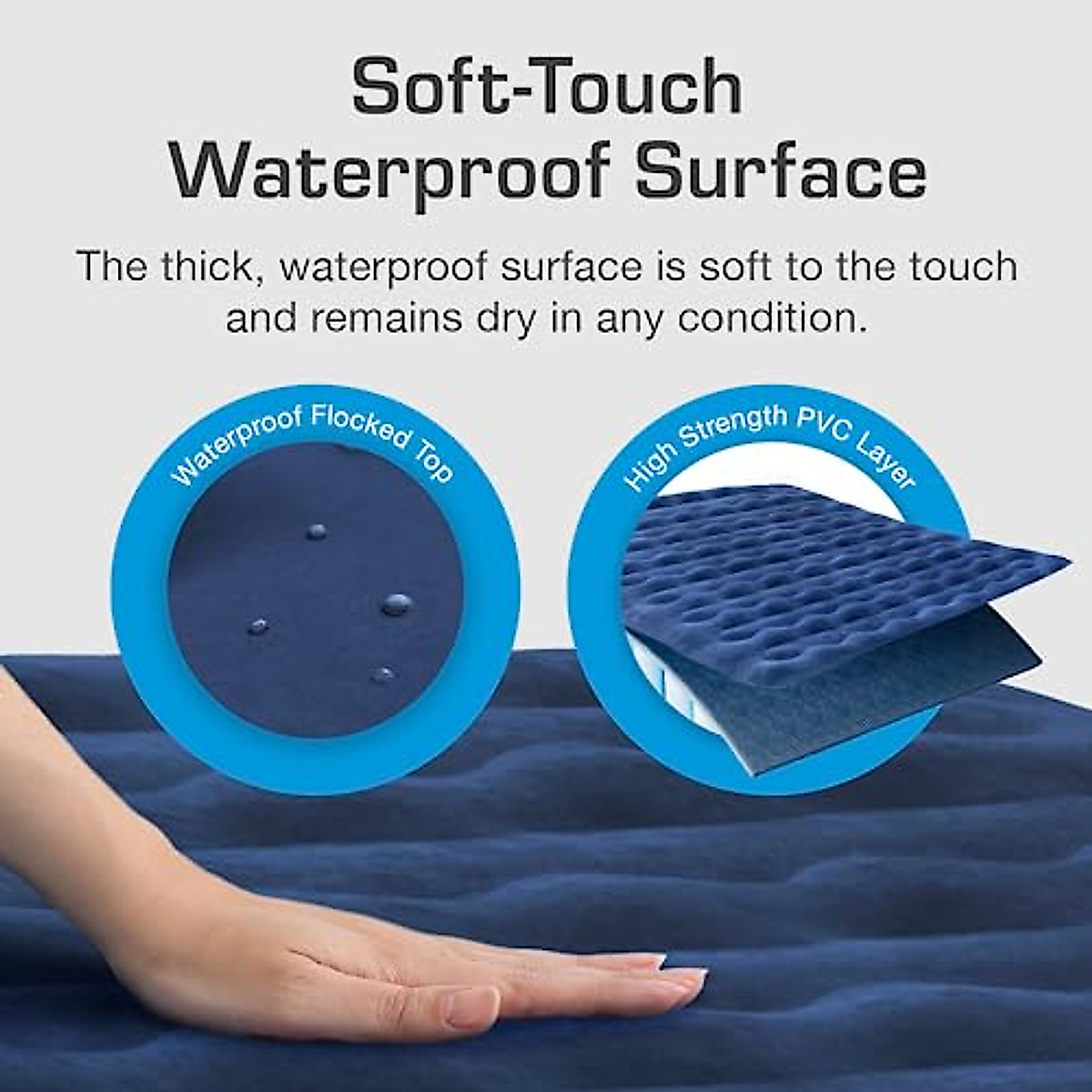 Active Era Luxury Camping Air Mattress with Built in Pump - Queen, USB Rechargeable Pump, Travel Bag for Tent Camping