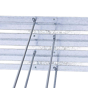 FOYUEE Galvanized Raised Garden Beds for Vegetables Large Metal Planter Box Steel Kit Flower Herb, 8x4x1ft