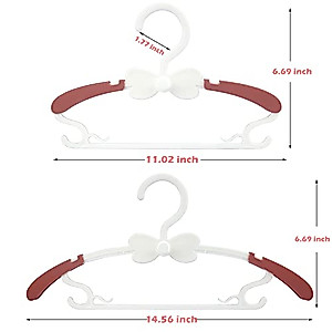 Baby Hangers for Nursery, 20 Pack Kids Hangers with 6 Clothing Dividers, Baby Clothes Hangers, Non-Slip Stackable Plastic Infant Pant Newborn Children Coat Hanger for Girls Toddler Child Pink