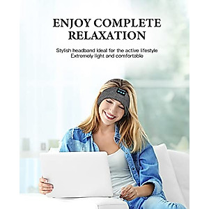 Sleep Headphones Wireless Headband, Music Sleeping Headband Ultra-Soft Headband Headphones for Side Sleepers, Birthday Christmas Sleeping Gifts for Women Men