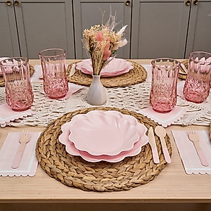 Sophistiplate Eco-Friendly Compostable Dinner Plates - Made of Bamboo Wood Fiber, and Sugarcane- Biodegradable and Disposable Party Plates- Sturdy & Heavy Duty - Pack of 16