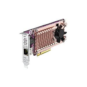 QNAP QM2-2P10G1TB 2 x PCIe Gen3 NVMe SSD & 1 x 10GbE (10G/5G/2.5G/1G/100M) Port Expansion Card to Enhance Performance