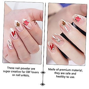 FRCOLOR 1 Set Nail Art Accessories Glitter Decor Glass Charms Pearl Trim Glitter Ornaments Nail Decor Shiny Manicures Ornaments Shinny Manicure Decor Nail Supplies Assorted Plastic